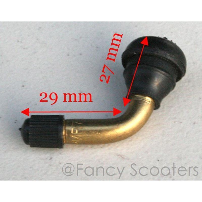 90° Tire Valve Stem Tubeless - Curved Bent ATV Scooter Moped Bike Quad ...