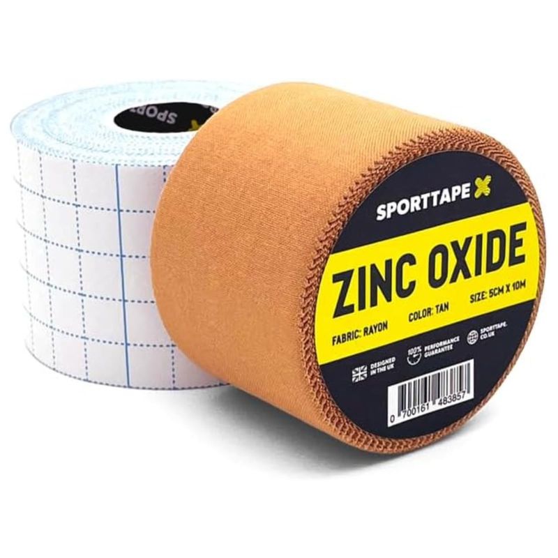 SPORTTAPE Combi Pack - 3.8cm Zinc Oxide Tan Tape & 5cm Fixation Tape ...