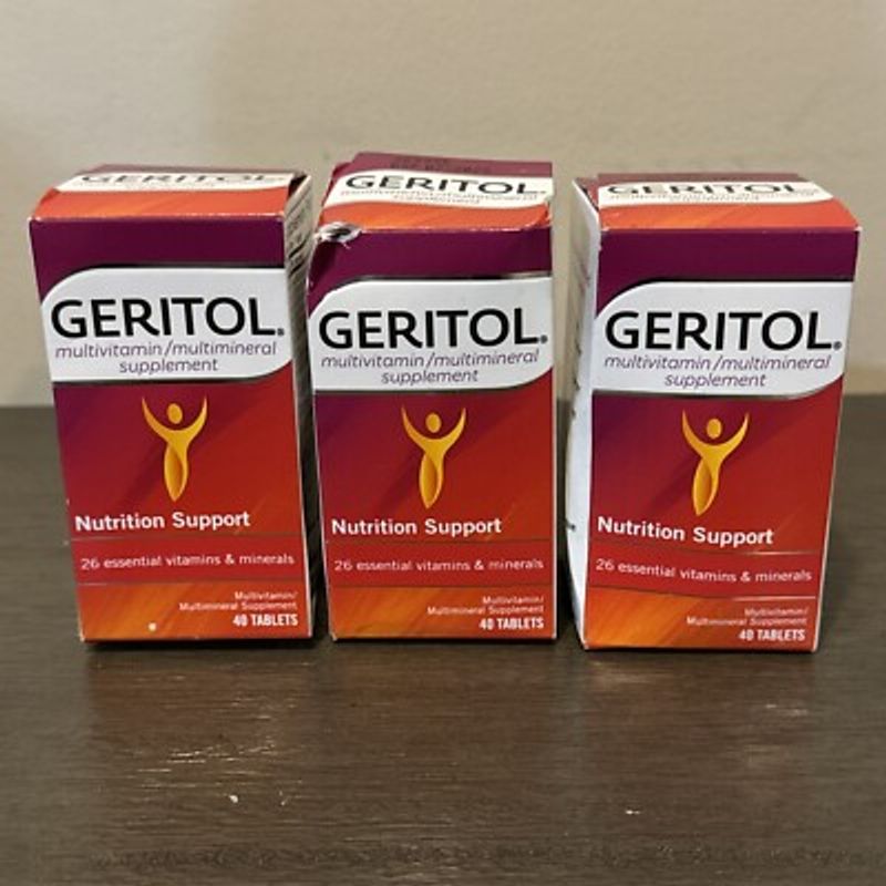 (3) Geritol Multivitamin Nutrition Support Multi-Mineral Supplement 40 ...