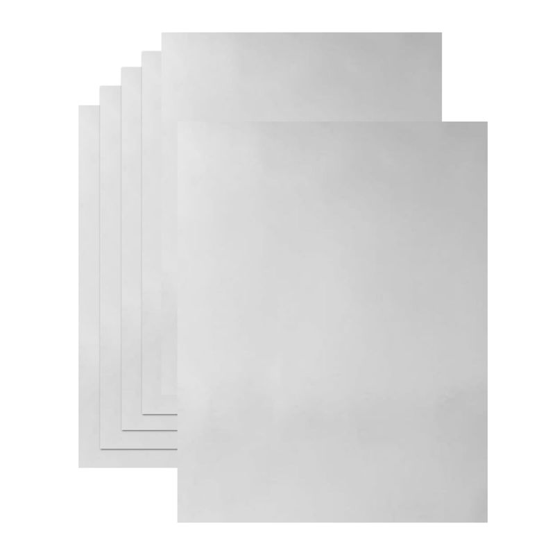20 Sheets Silver Metallic Cardstock Paper 8.5 x 11in,250GSM Mirror ...