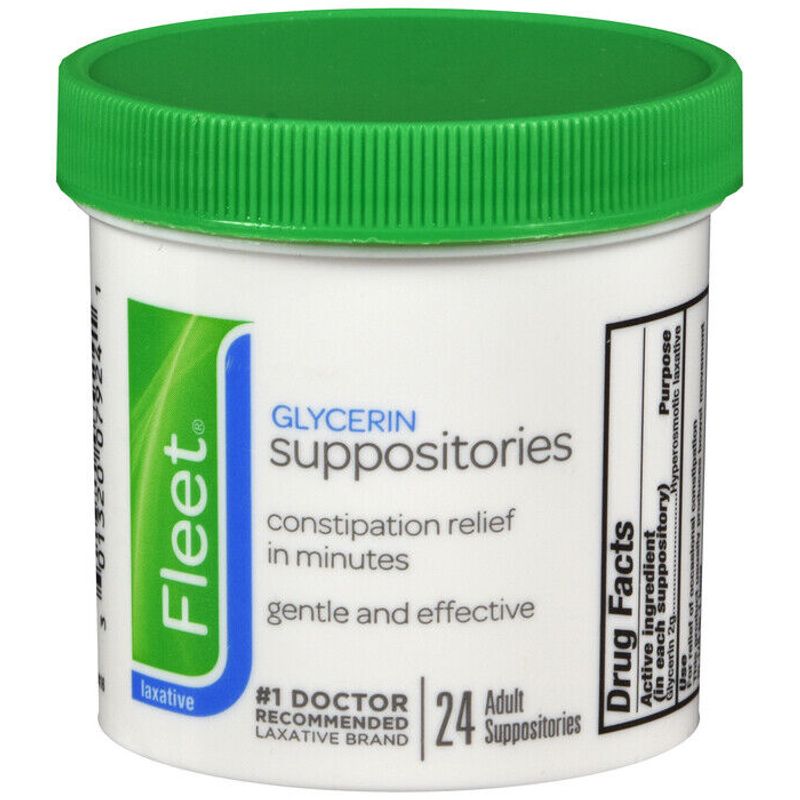 FLEET GLYCERIN SUPPOSITORY 24CT glycerin RECTAL SUPP RECTAL ADULT ...