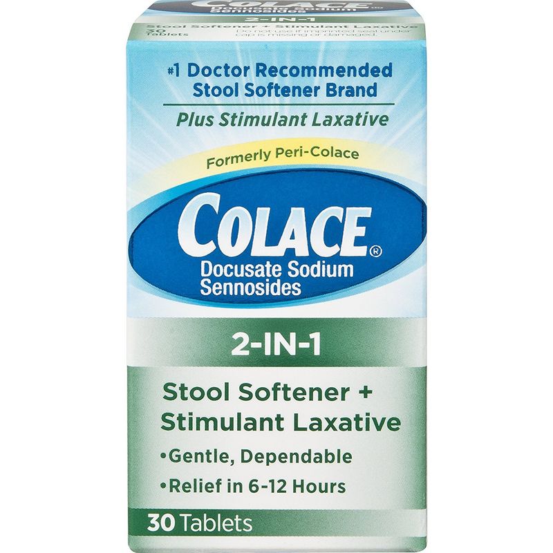 Peri-Colace Stool Softener/Stimulant Laxative, Tablets 30 ea - EveryMarket