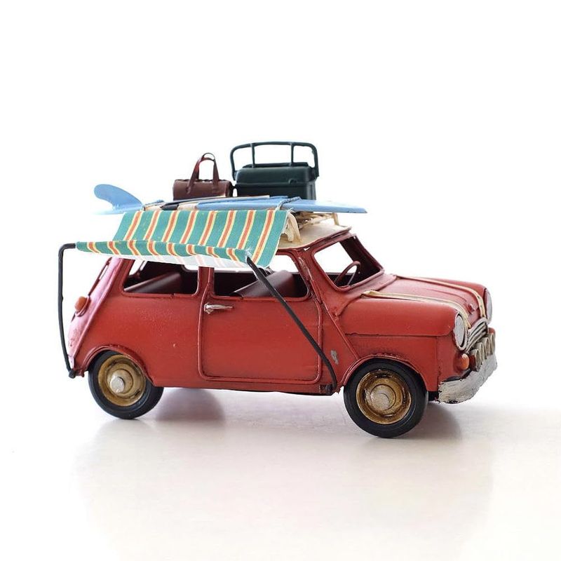 Mini Cooper Figurine Object Classic Car Toy Antique Stylish Iron Car ...