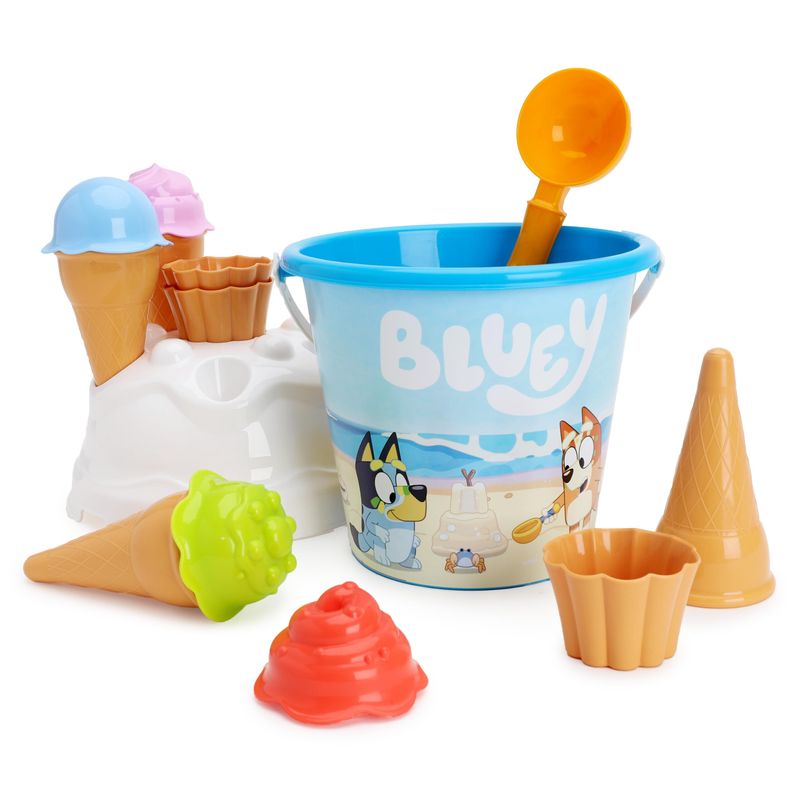 Toyland® Bluey & Bingo 14 Piece Bucket & Scoop Set With Ice Cream Cones ...
