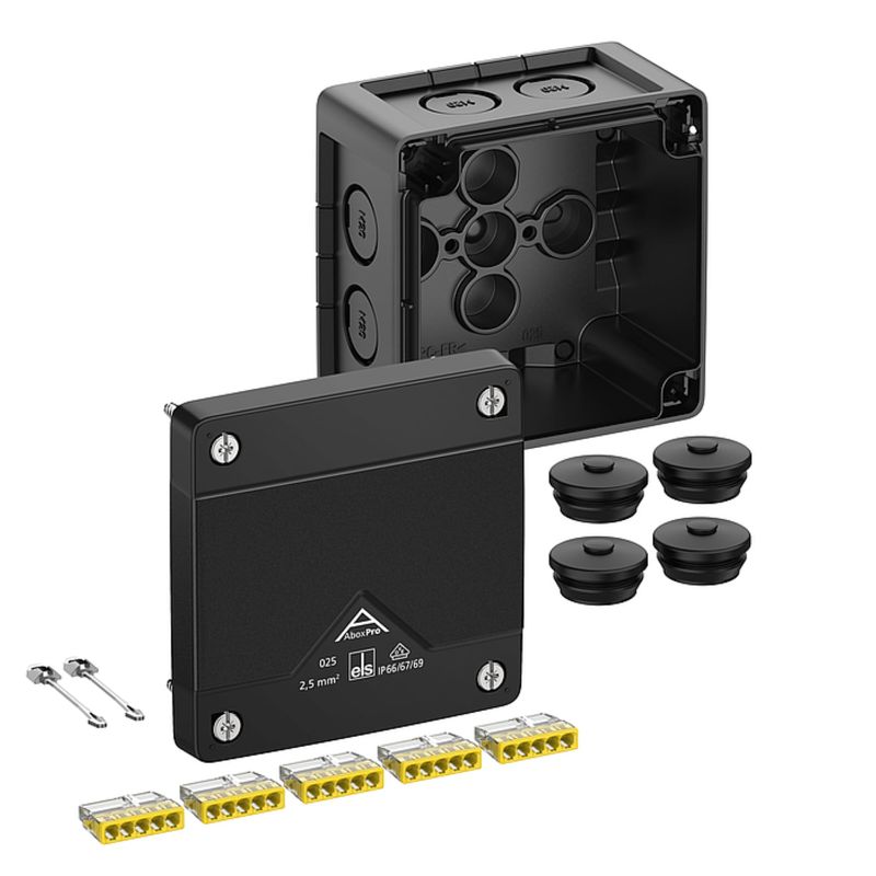 Professional IP66 Junction Box with 5 Raised Screwless Terminal Blocks ...