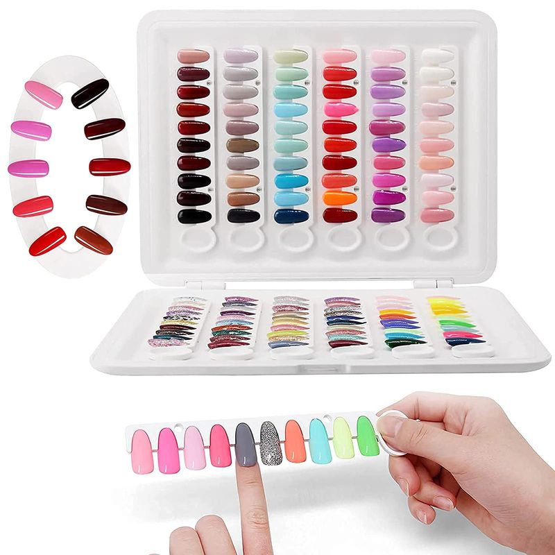 Detachable Nail Polish Color Chart Display Book, 120 Colors Nail Gel ...