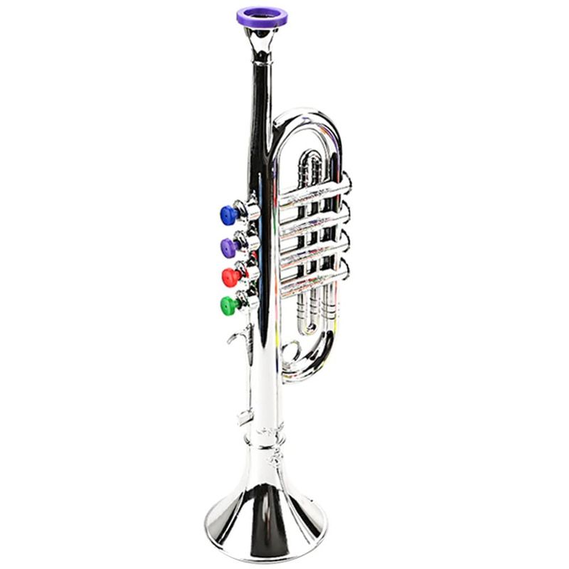Toyvian Instruments Kids Trumpet Decorative Plastic Trumpet Realistic ...