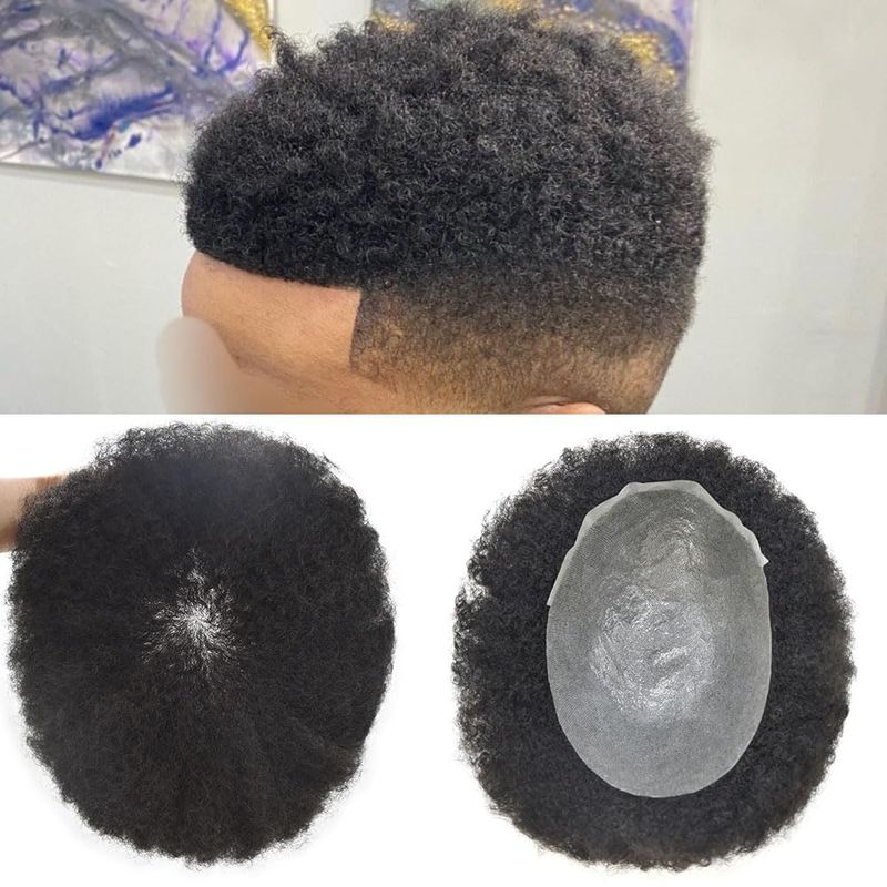 Hair Wonders Hair Units For Black Men Afro Toupee 14MM Man Weave ...