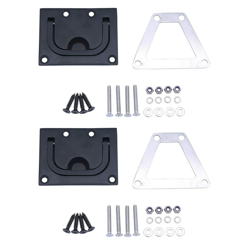 MIZUGIWA Boat Ring Hatch Pull Flush Lift, Black Flush Ring Pull, Marine ...