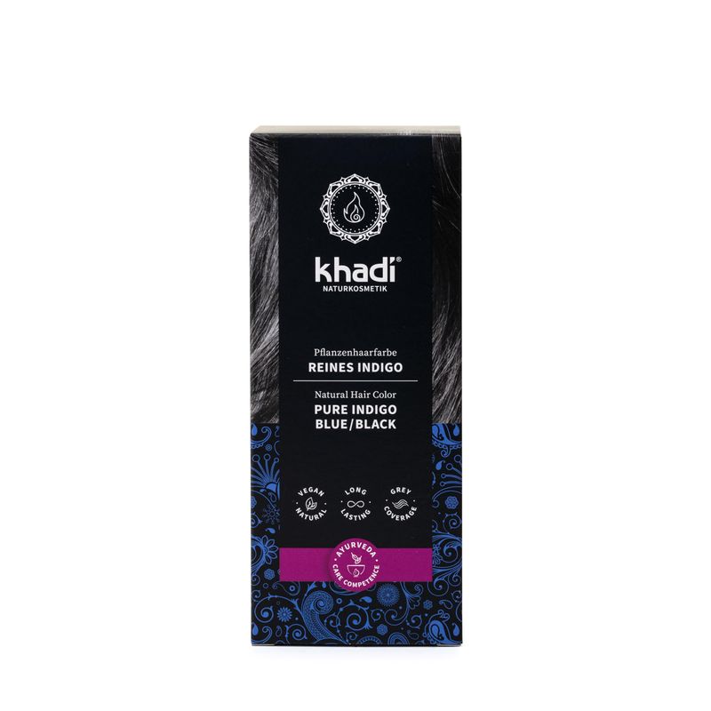 khadi PURE INDIGO Natural Hair Color, Lets your hair shine in a ...