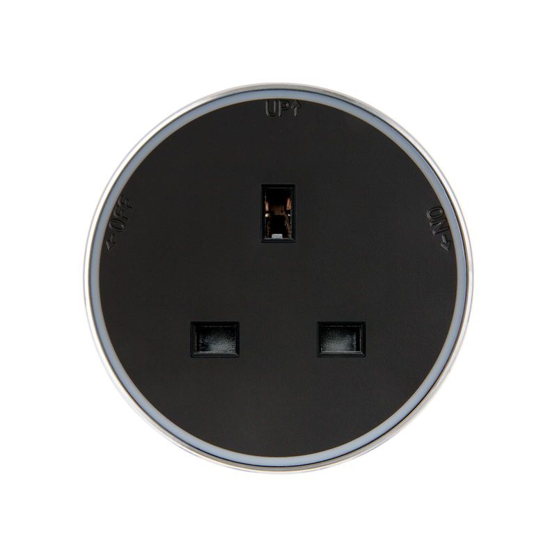 LVE Wall Power Track Outlet Adapter, Black Aluminum Electrical Outlets ...