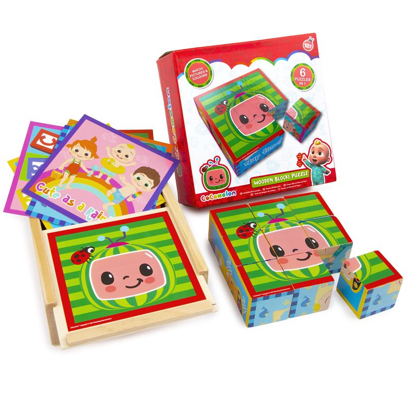 CoComelon 3D Wooden Blocks Puzzle - CoComelon Toys - Baby Sensory Toys ...
