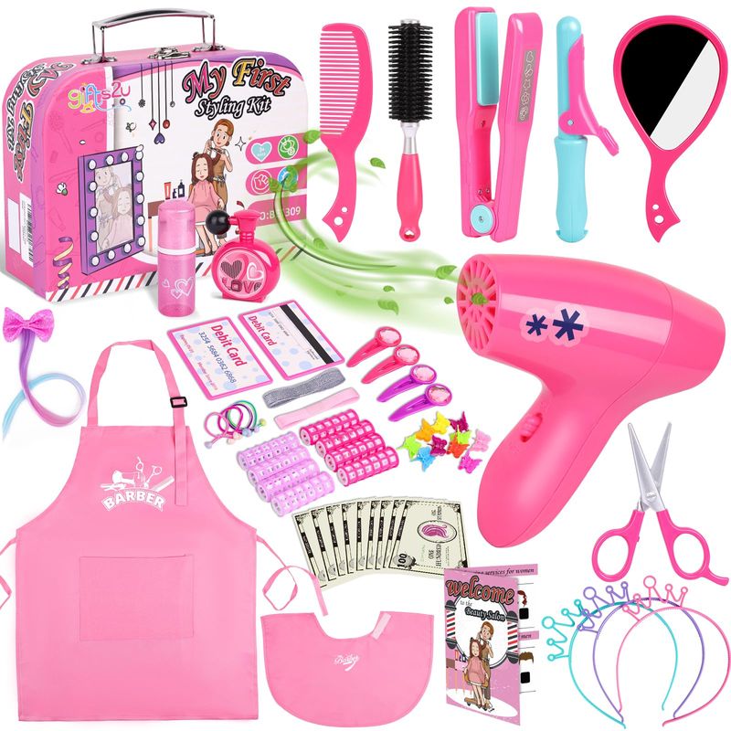 Gifts2U Hair Salon Toys for Girls, Girl Beauty Salon Playset Pretend ...
