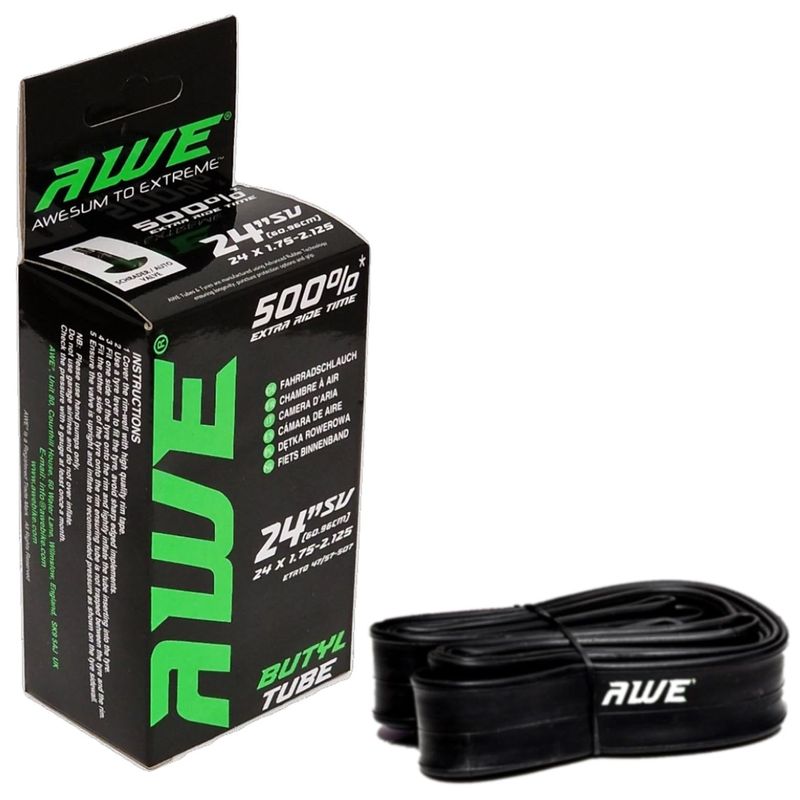 AWE Butyl Rubber 24 Inch Inner Tube 500%* Extra Ride Time 24" x 1.75-2. ...