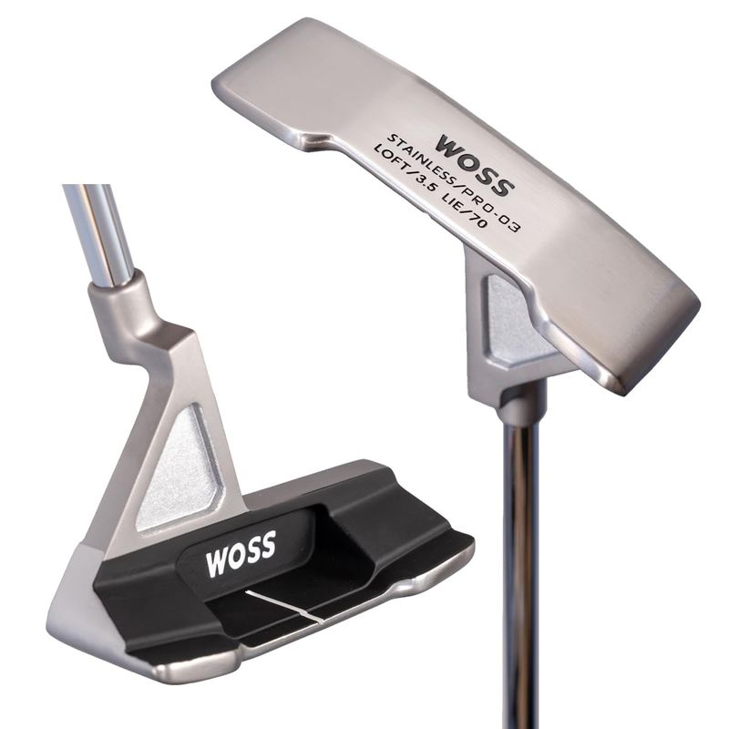 WOSS GOLF PRO-03 Putter Triangle Stability Blade Pin Triangle Neck Woz ...