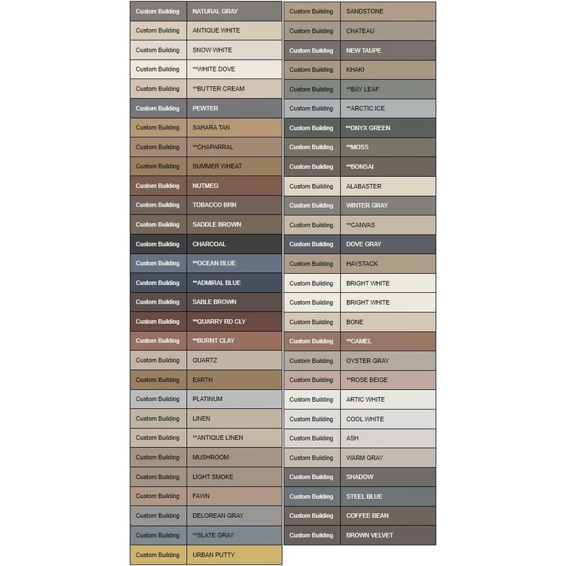 Colorfast Siliconized-Acrylic Caulking - Sanded Custom Building Colors ...