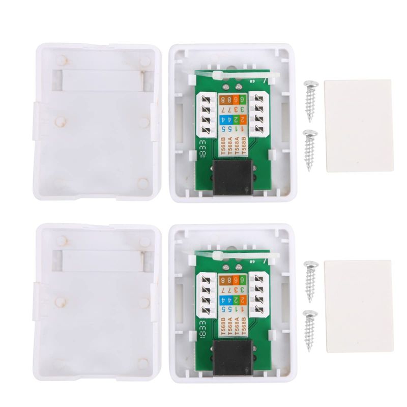 Mount Box, Cat6 Mount Cat 6 Wall Plate, RJ45 Connectors Female ...