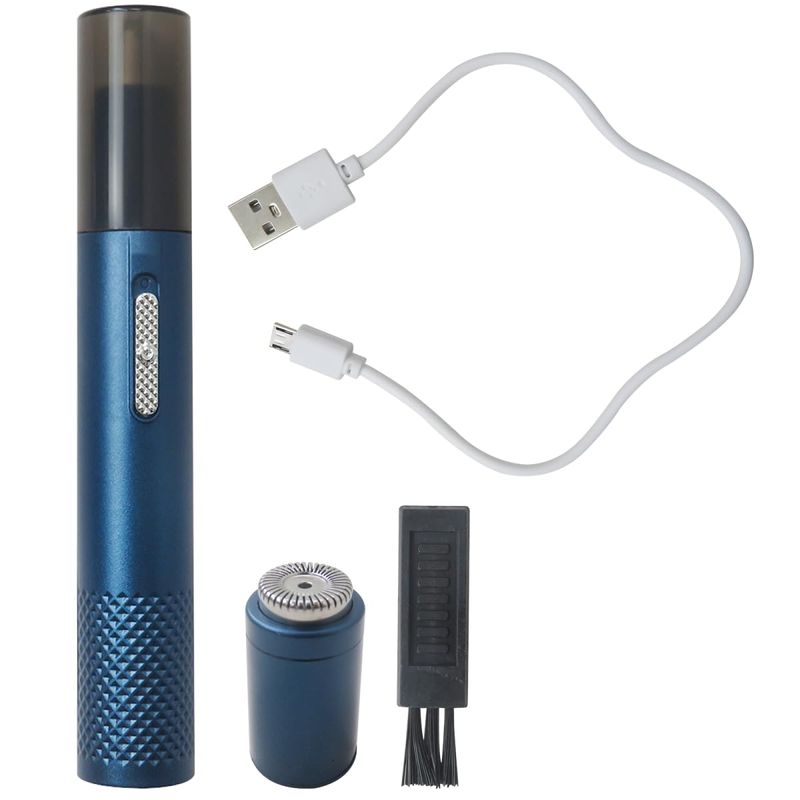 YTXXDEUS Electric Beard Nose Hair Trimmer Dual Edge Spinning Blades 360 ...