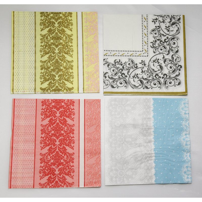 (X 44) Paper Napkins Assorted 4 types 5 of each (X 33 cm2 Ply) - Online ...