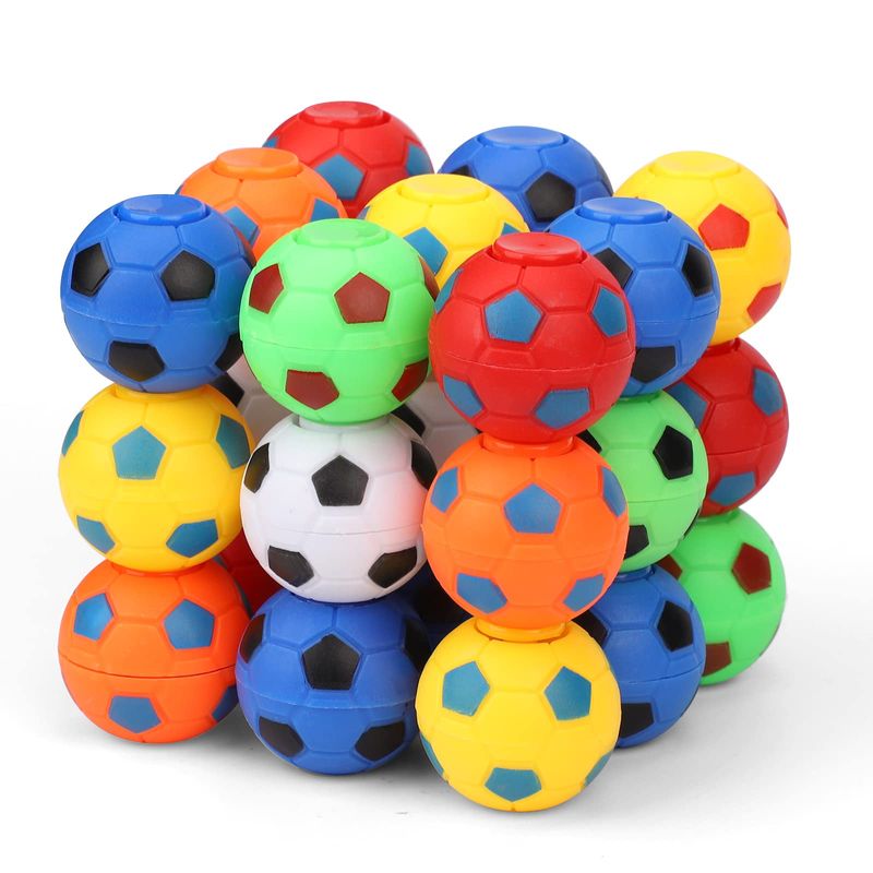 Fidget Spinners Mini Soccer Football Stress Balls for Kids, 34 PCS ...