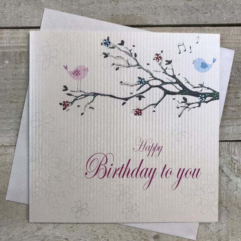 WHITE COTTON CARDS Happy Birthday To You Handmade Card, PD82 - EveryMarket