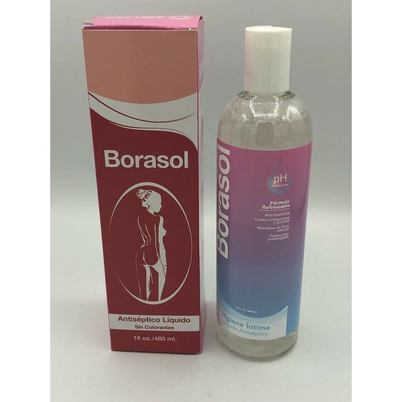 JEANNETTE Borasol Liquid Antiseptic Refreshing Femenine Wash 8 FL. Oz ...