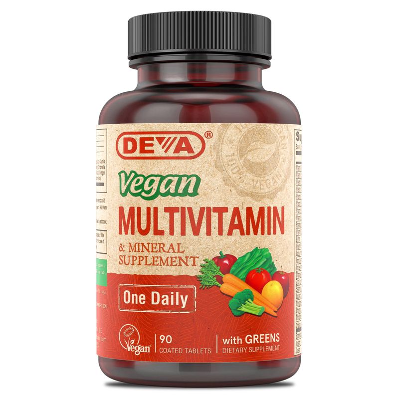 DEVA Tiny Tablets Vegan Multivitamins for Women & Men, Multivitamin ...