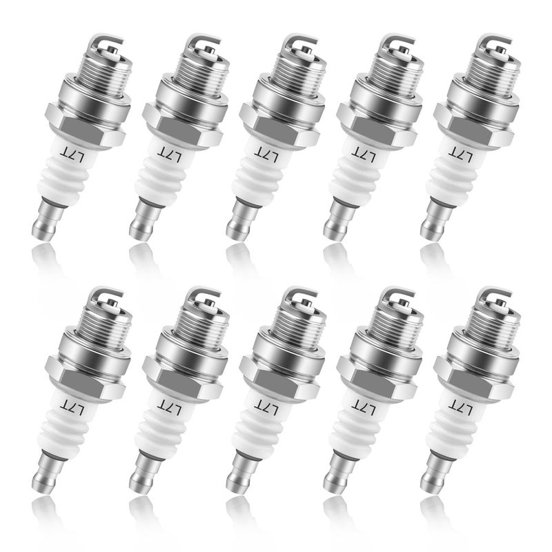 10x L7T Spark Plugs for 2-Stroke Engines Chainsaw Lawn Mower Trimmer ...