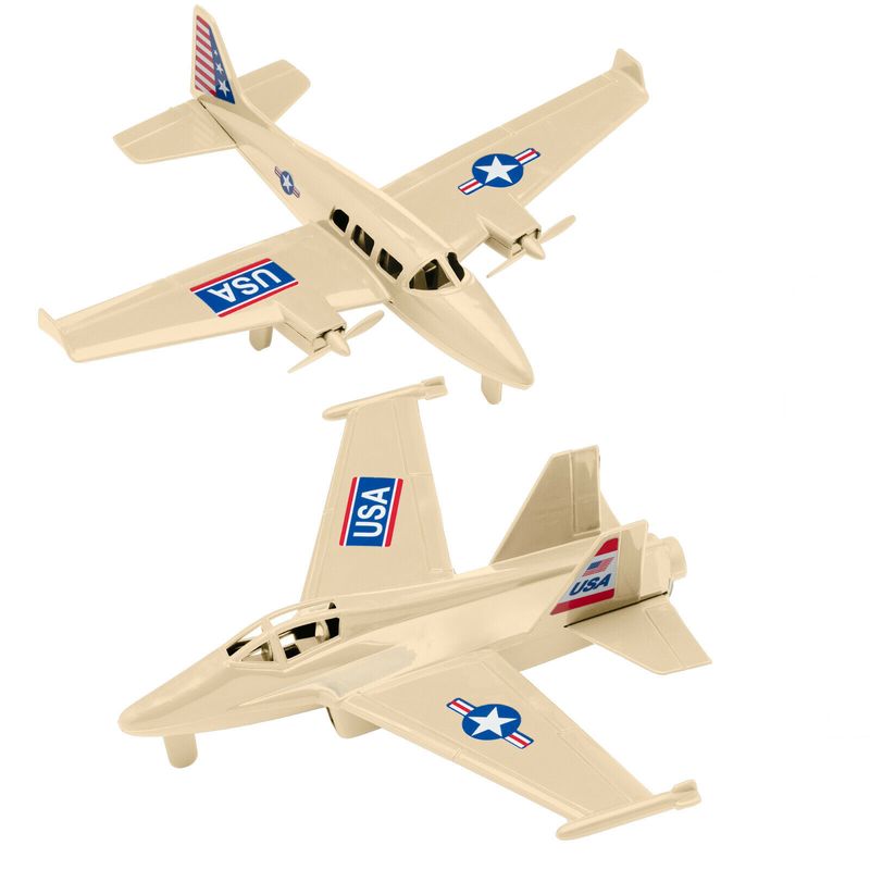 TimMee Prop Plane & Super Hornet Fighter Jet Tan Plastic Army Men ...