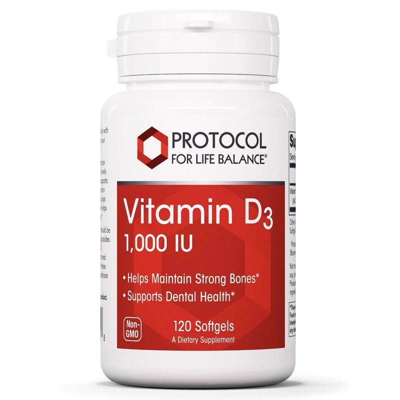 Protocol Vitamin D3 1,000 IU - Bone & Teeth Support* - Dietary ...