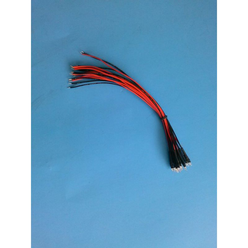 10 FLASHING LEDS 3mm PRE WIRED 12 VOLT RED 12V BLINK PREWIRED 3mm ...