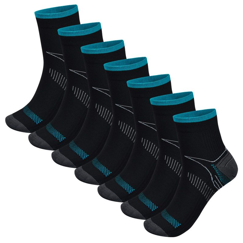 Evolyline 7 PAIRS Medical Compression Socks for Women & Men, Upgraded ...