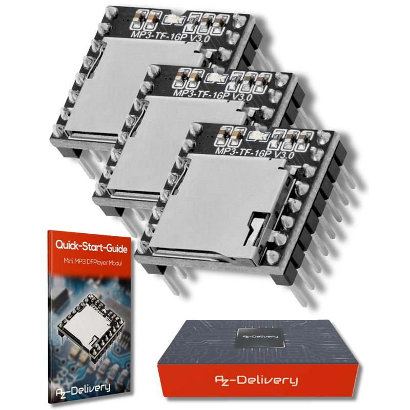 AZDelivery DFPlayer Mini MP3 Player Module Audio Voice Board Shield ...