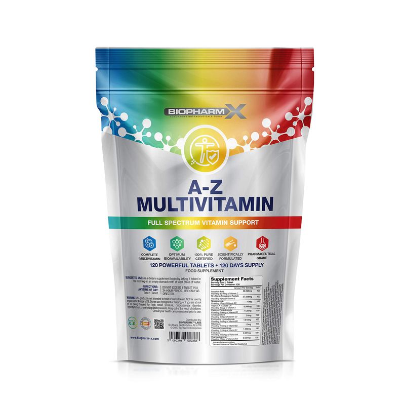 Premium A to Z Multivitamin Tablets (120 Tablets - 1 Per Day) 100% ...