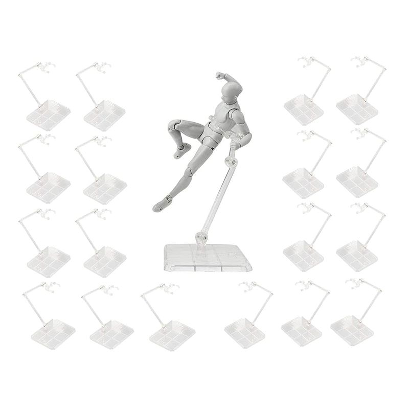 18 Piece Figure Stand, Plastic Model, Pedestal, 1/144, 180 Degree ...