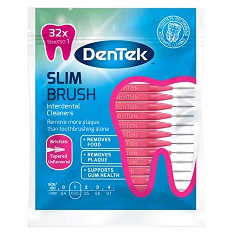 DenTek - Slim Brush Interdental Cleaners - Tapered Bristles ...