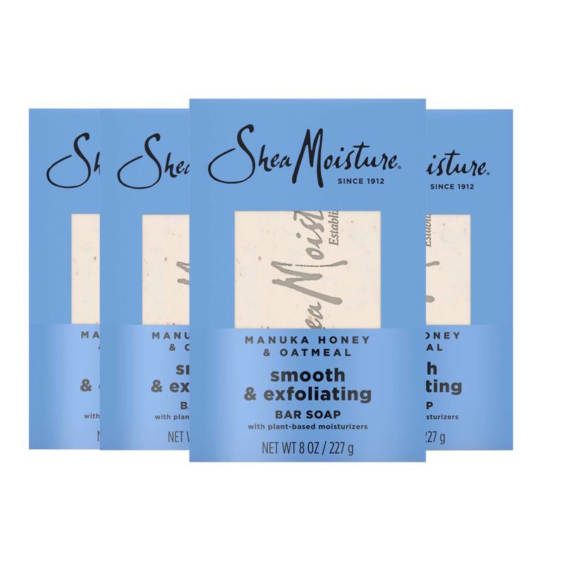 SheaMoisture Bar Soap Manuka Honey Oatmeal 4 Count Smoothing ...