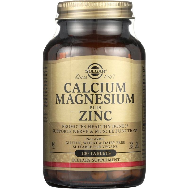 Solgar Calcium Magnesium Plus Zinc 100 Tablets - Online Marketplace - EveryMarket