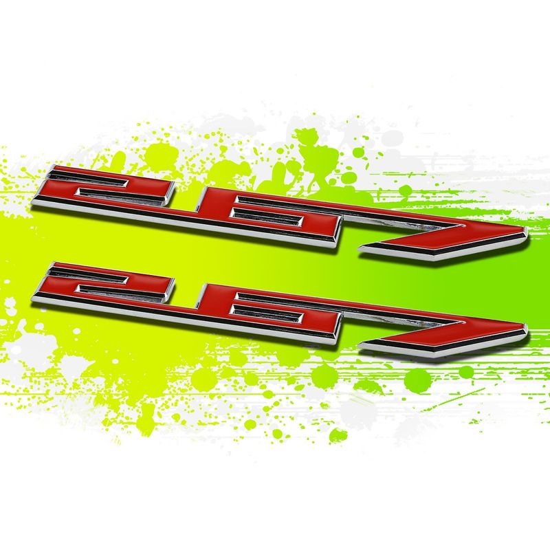 X2 Chrome Red SBC 267 4.4 Metal Bumper Trunk Grill Emblem Decal Sticker ...