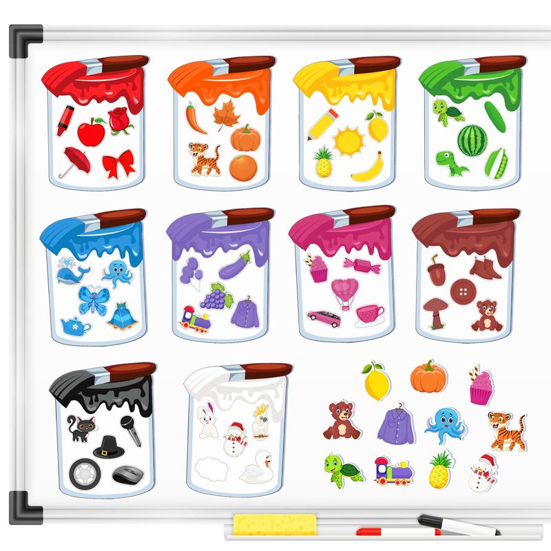 EAMAY Magnetic Color Sorting Set for Kids, Fridge Magnets for Toddlers ...