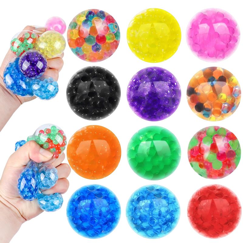 KufaerBeam 12pcs Beads Stress Balls Helps Calm Kids with ADHD & Autism ...