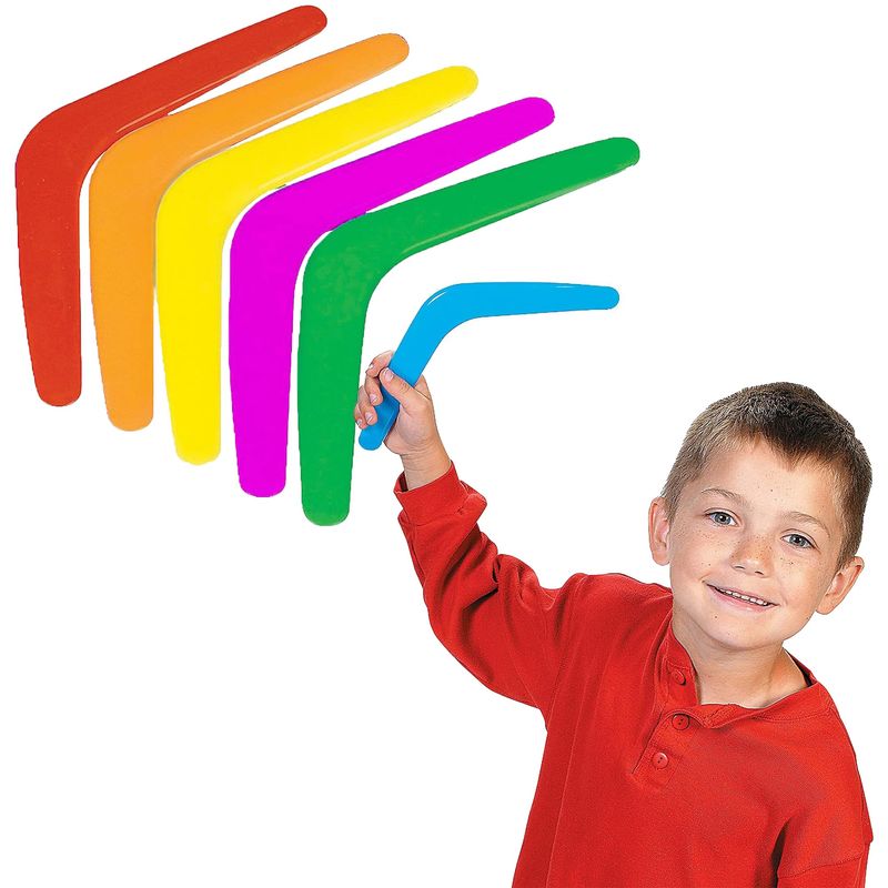 Fun Express Plastic Boomerangs - Bulk Pack of 48 - Outdoor Play, School ...
