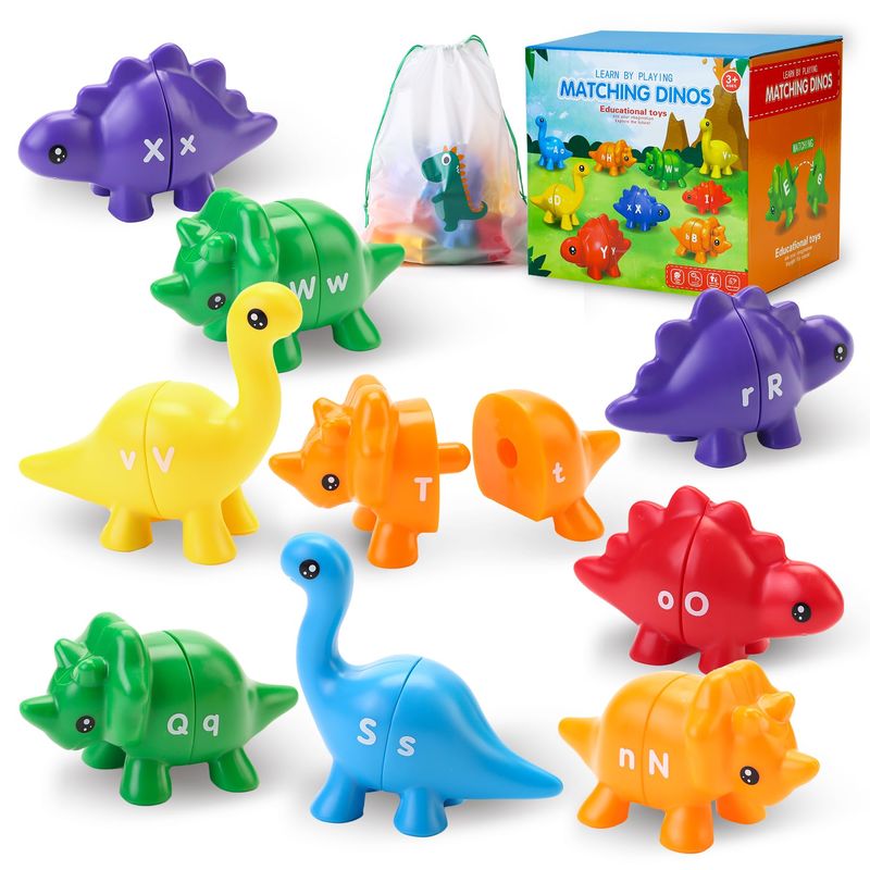 NAODONGLI 26 Pcs ABC Learning Toys for Toddlers 2-4 Years,Double Sided ...