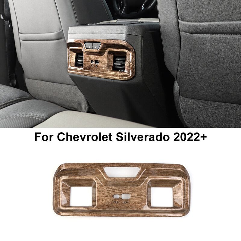 Wood Grain Rear Air Vent Outlet Panel Cover Trim For Silverado/GMC ...