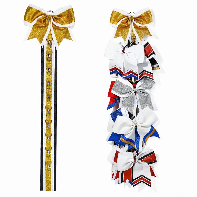 Cheer Bow Holder Glitter Hair Bow for Girls Rhinestones Bling Backpack ...