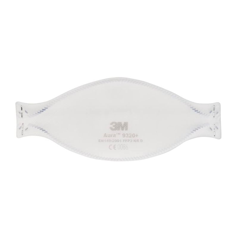 3M Aura 9320+ FFP2 Respirator, Unvalved Dust mask, Low-Resistance Filter for Easy Breathing ...