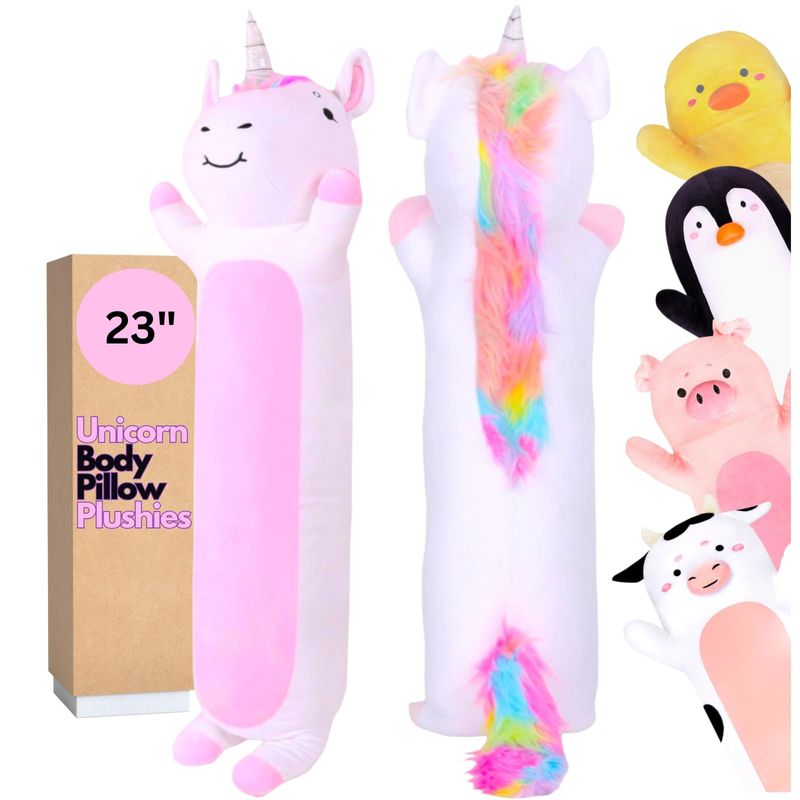 Cuddle Paws Unicorn Body Pillow for Kids 23 inches, Unicorn Plush Toys ...