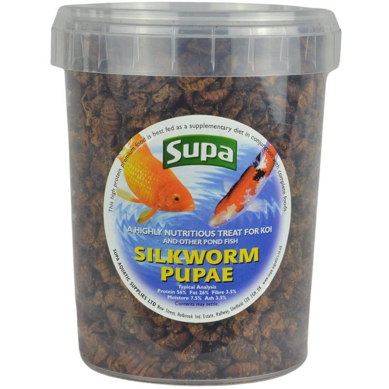 Supa Koi Silkworm Pupae, 1 Litre Bucket | A Highly Nutritious 100% Natural Protein Rich Treat ...
