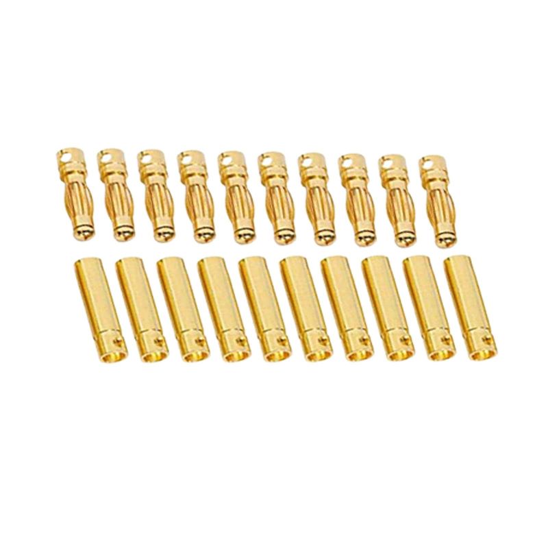 skrnrhrery Banana Bullet Connector Male Female Plug, Compatible with RC Car Boat Drone Battery ...