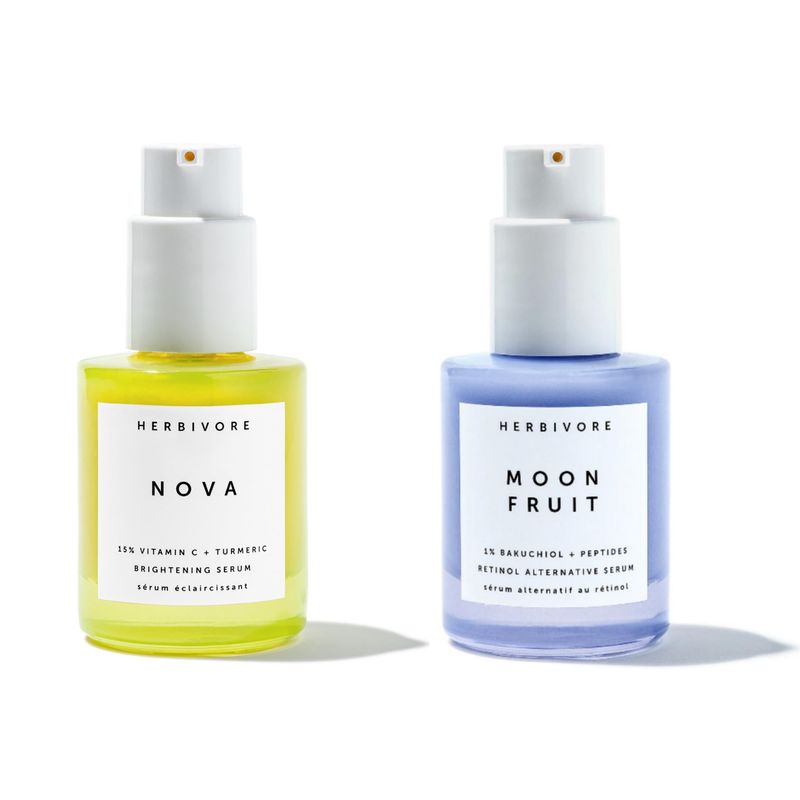 HERBIVORE Brightening + Smoothing Duo | Nova Serum + Moon Fruit Serum ...